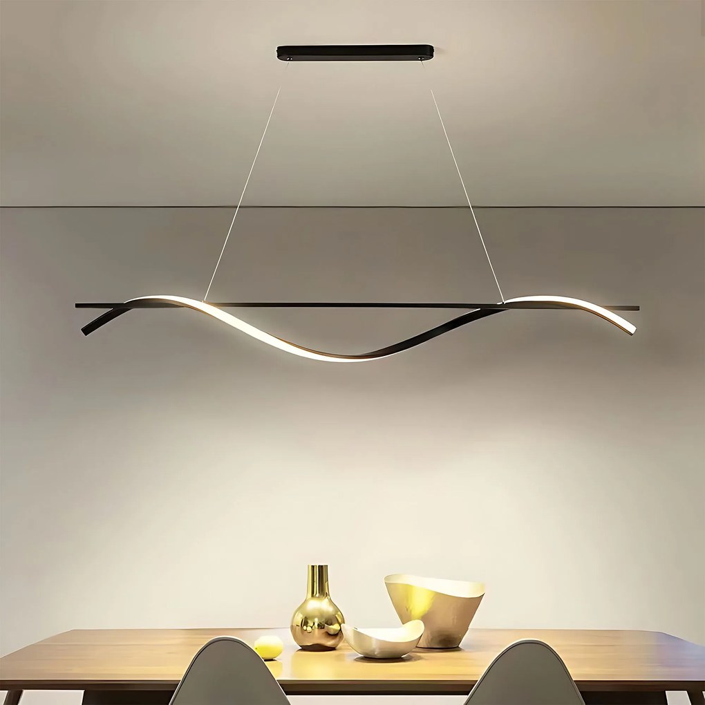 Toolight Toolight, LED závěsná lampa 120cm, 27W, 3000K, LHJ019-CP, černá, OSW-50004