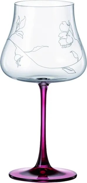 BOHEMIA IDUNA RED FOOT SKLENICE NA VÍNO 580ML SADA 6 KS