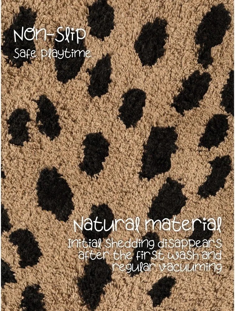 Světle hnědý pratelný/ručně tkaný bavlněný dětský koberec 93x120 cm Snuggle Bea – Hanse Home