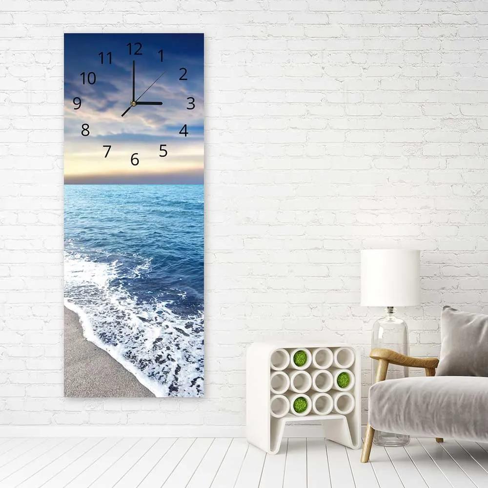 Gario Hodiny na zeď Klidná pláž Rozměry: 25 x 65 cm