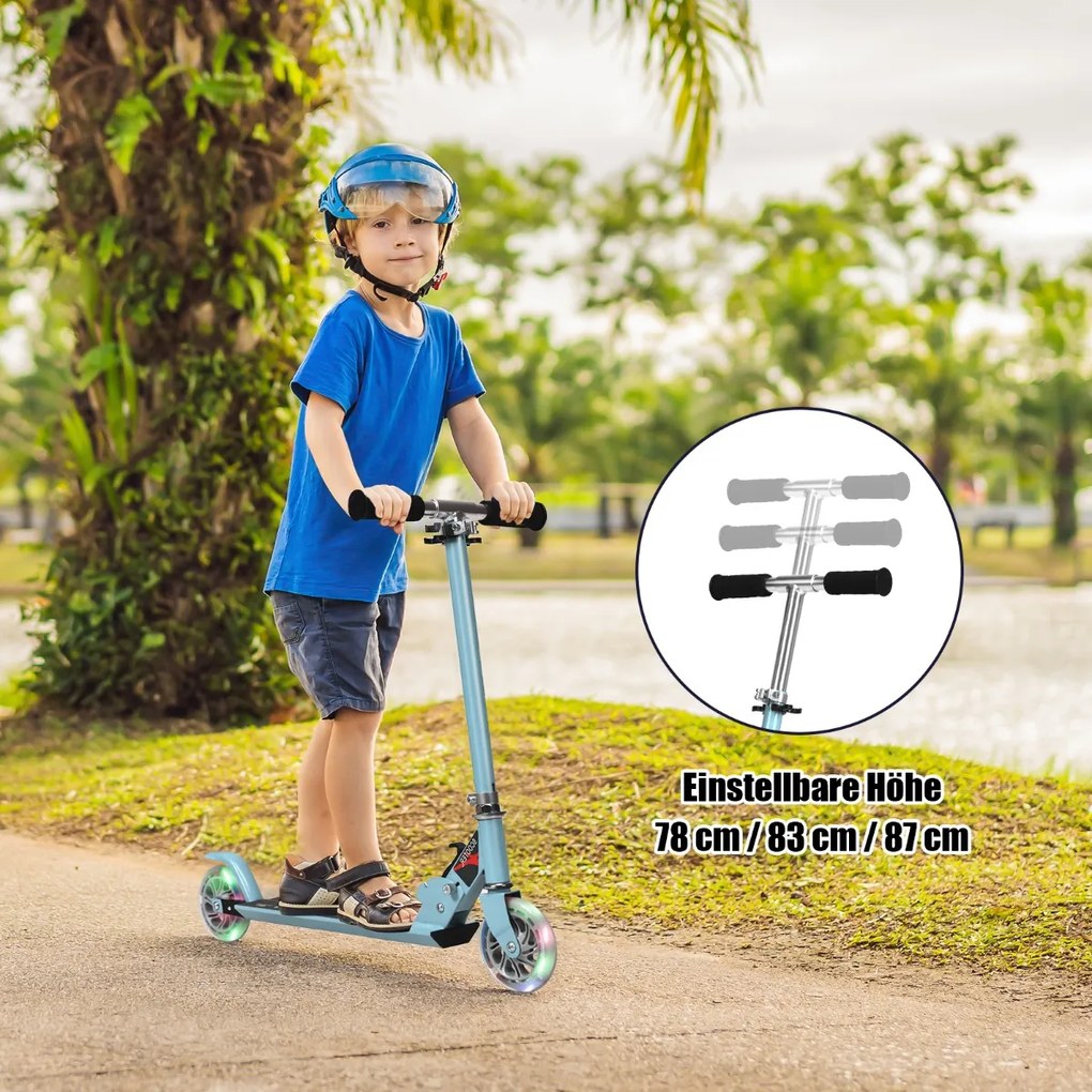 Costway Scooter Výškově nastavitelná dětská koloběžka Skládací koloběžka se 2