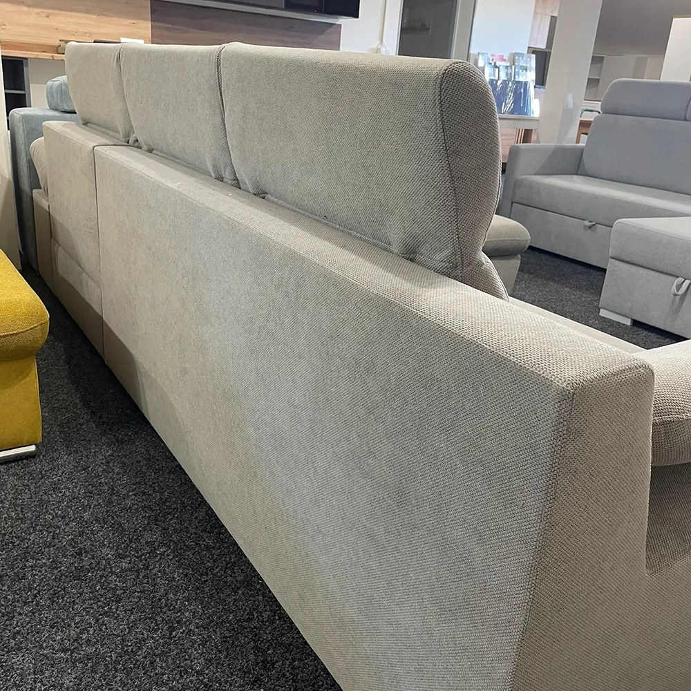 Sedací souprava GRECO MINI | 278x185 cm | PRAVÁ | 57 červená WATER REPELLENT | rozkládací + úložný prostor
