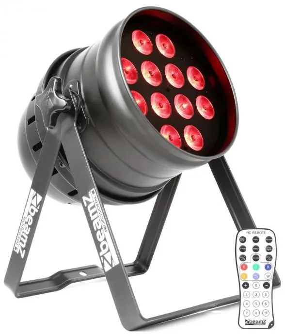 Beamz BPP220, LED PAR reflektor, 64 12 x 12 W 4 v 1 LED diod, včetně dálkového ovladače