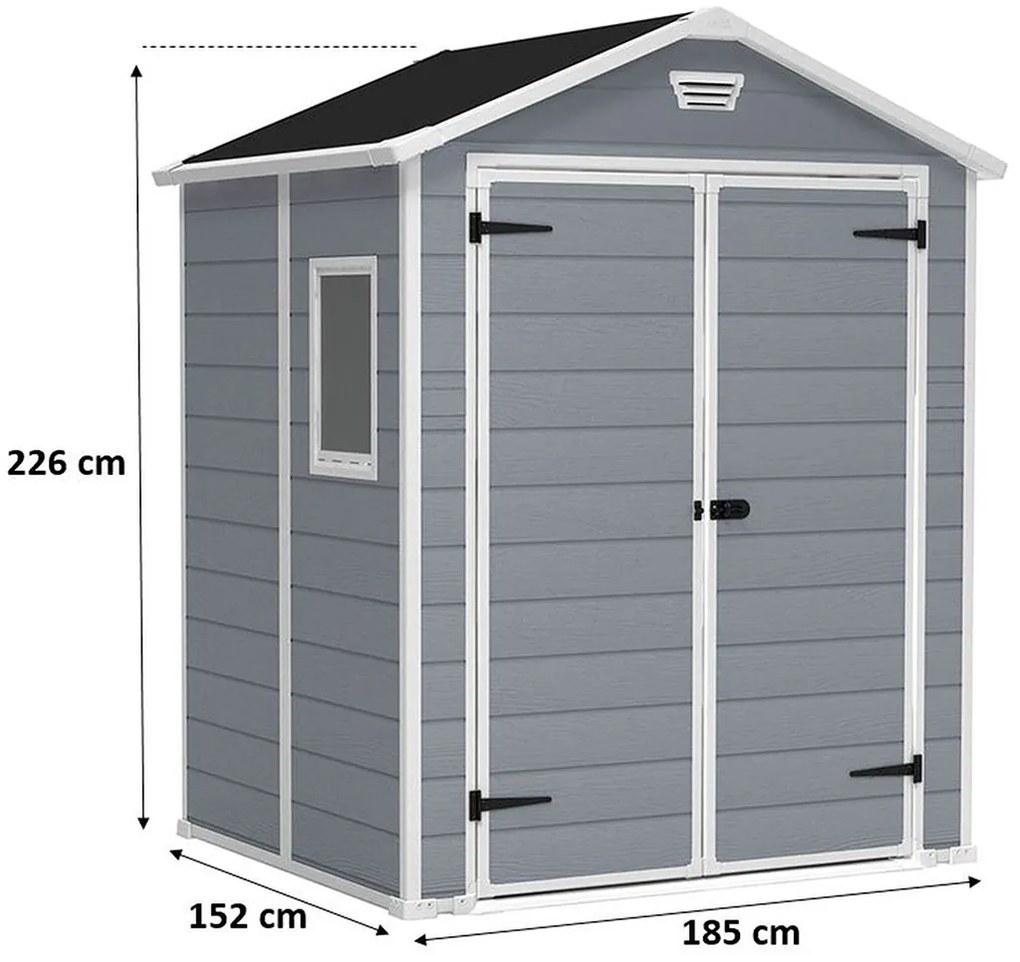 KETER MANOR 6 x 5 DD zahradní domek, 185 x 152 x 226 cm 17197128