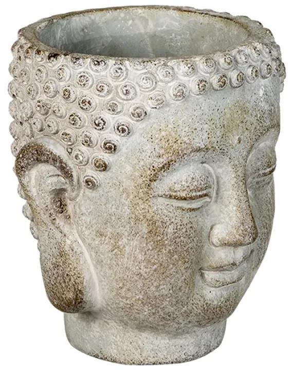 Květináč ve tvaru hlavy Buddhy S – 12x11x13 cm