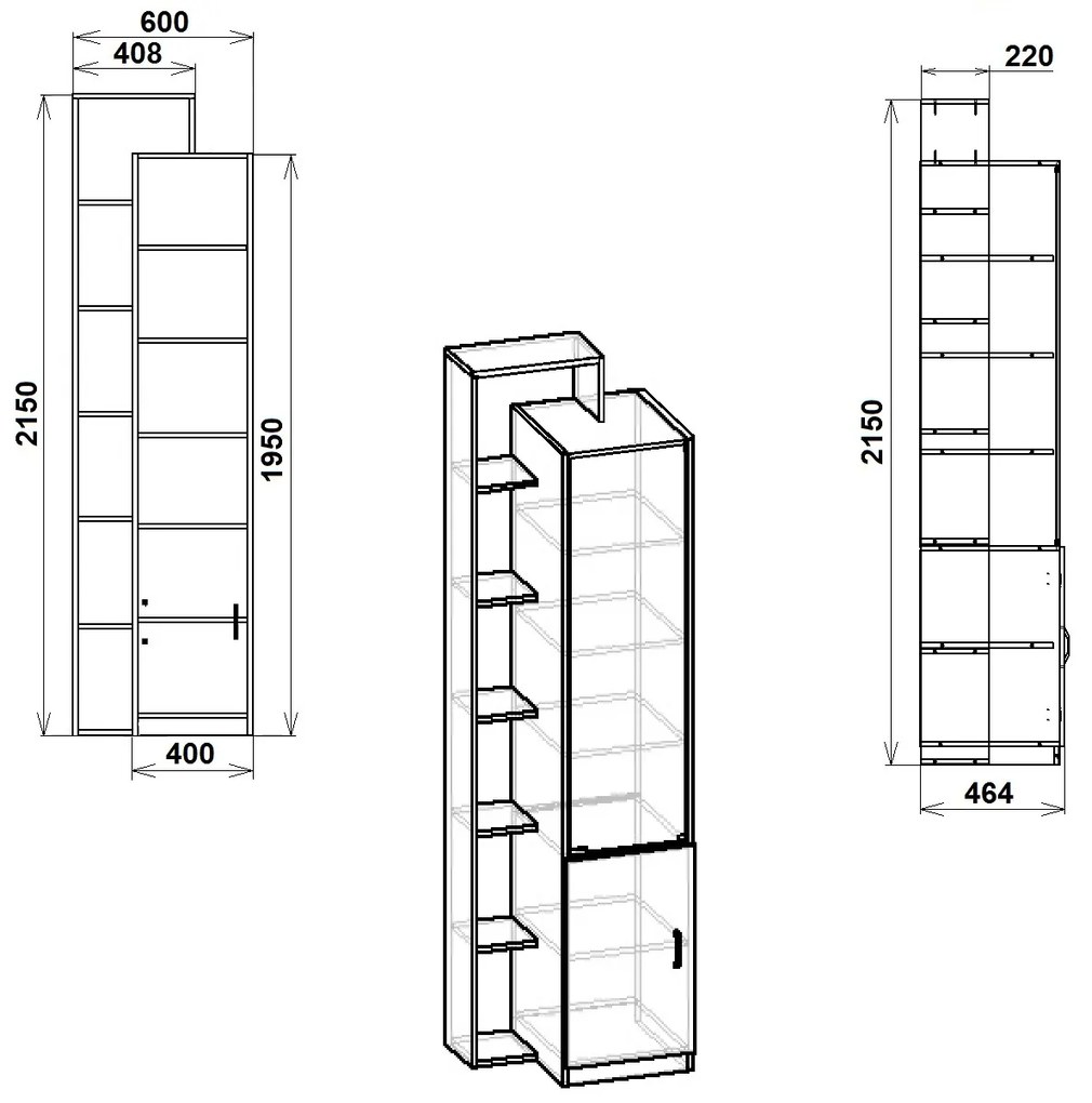 Vomaks Šatní skříň-10 Barva: wenge + javor