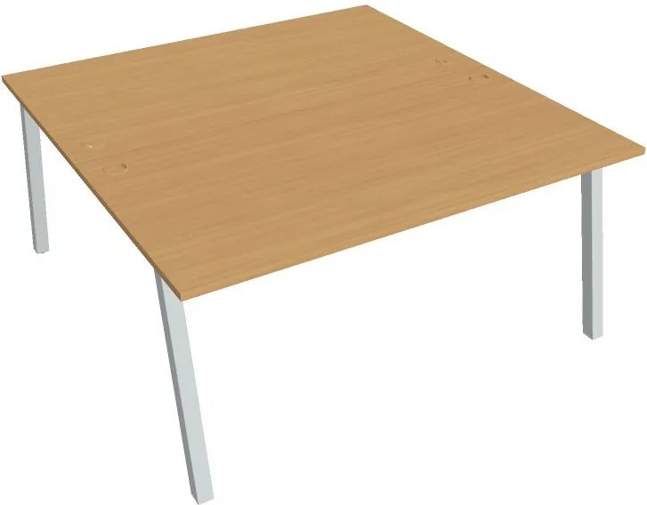 Kancelářský pracovní stůl Hobis USDA 1600, bílá RAL 9016, deskabuk