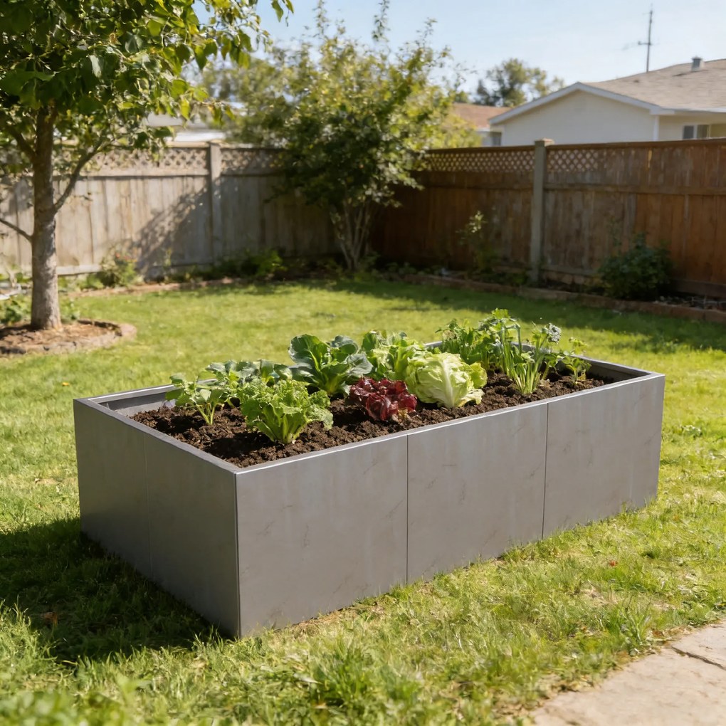 BestBerg Vyvýšený cortenový zahradní záhon  BBGR-640CT / 640 l / 150 x 100 x 43 cm / corten