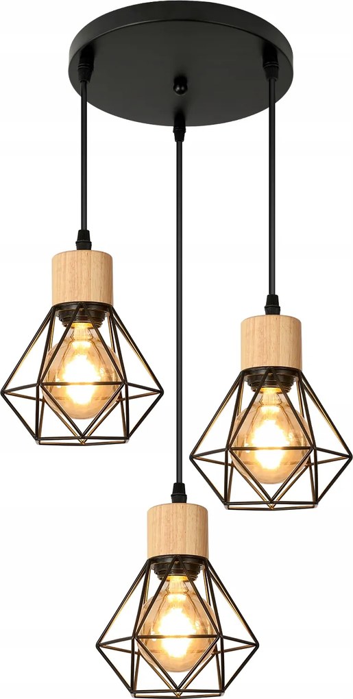 Závěsná lampa Tealight stropní svítidlo 3 světelné body E27