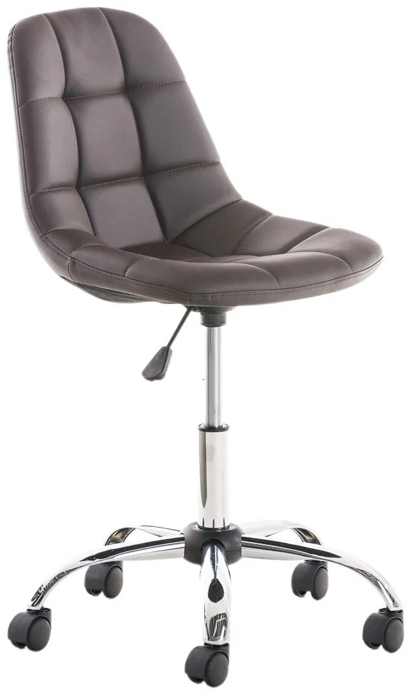 Kancelářská židle Lisburn - umělá kůže | hnědá