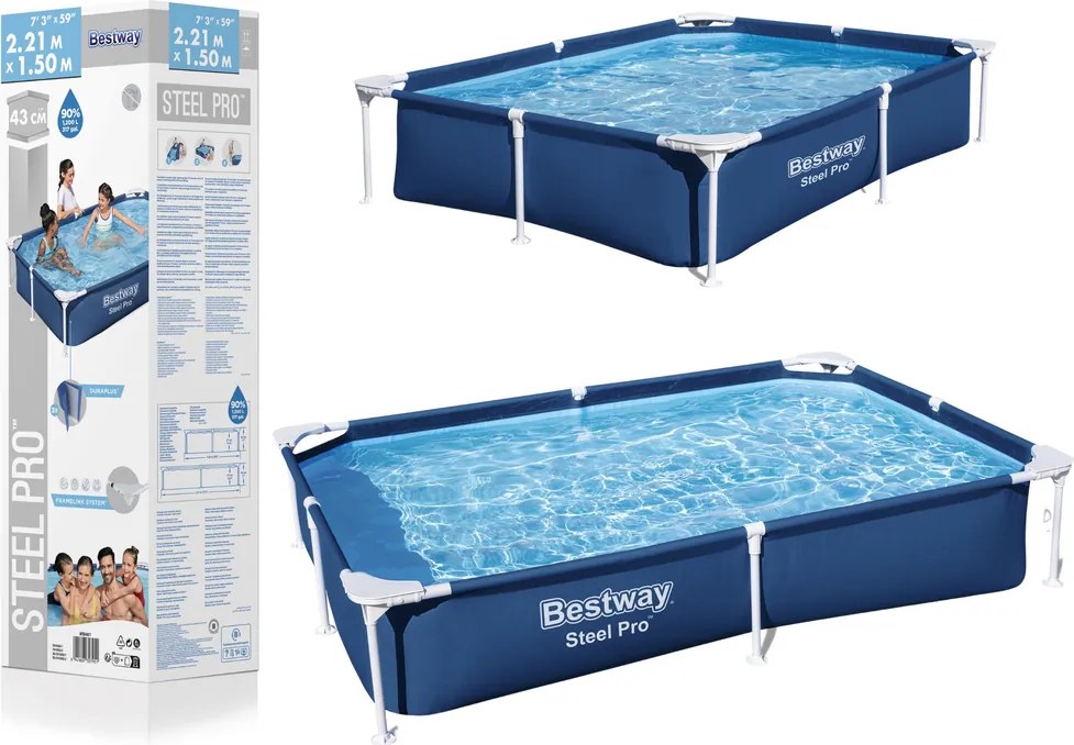 Bestway Bazén stelažový 221x150x43 cm 20086