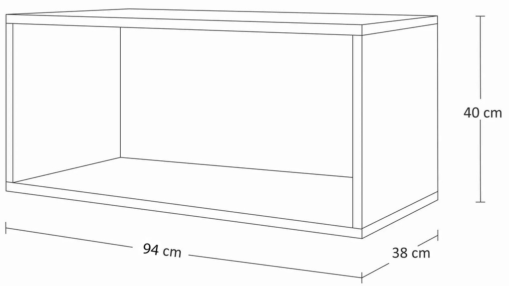 Obývací stěna Bladmont (černá + černý lesk). 1007706