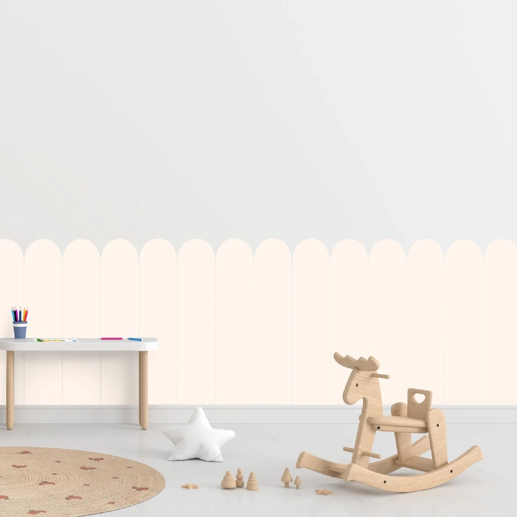 PIPPER. Textilní samolepící tapeta - Oblouk - Krémová barva Barva: Bledá, Velikost: 80cm