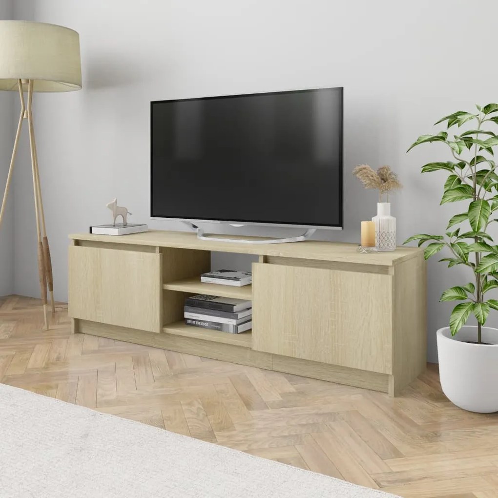 800570 vidaXL TV stolek dub sonoma 120 x 30 x 35,5 cm dřevotříska