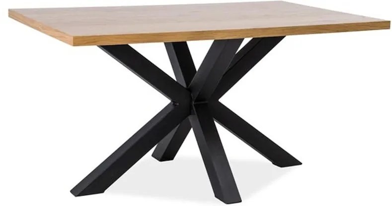 Casarredo Jídelní stůl CROSS dřevo masiv/kov 180x90