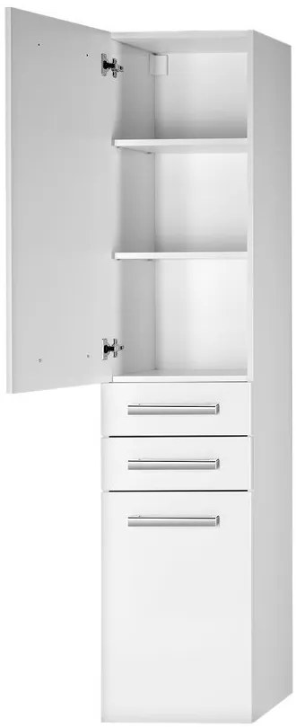 Aqualine, VEGA Skříňka vysoká s košem, 40x184x31cm, bílá, VG180