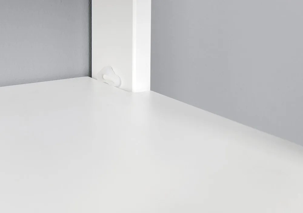 Aqualine, ETIDE policový regál vysoký 36x152x36 cm, bílá mat, ET156