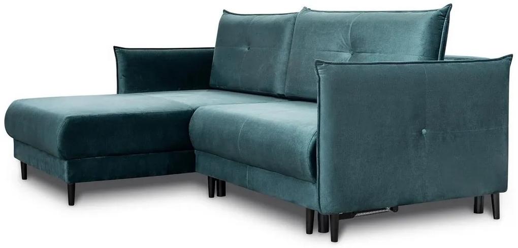 Casarredo - Komfort nábytek Rohová sedací souprava LASTRONI rozkládací s úložným prostorem, levá, látky A1 | potah: gemma 39,barva: N4 ořech