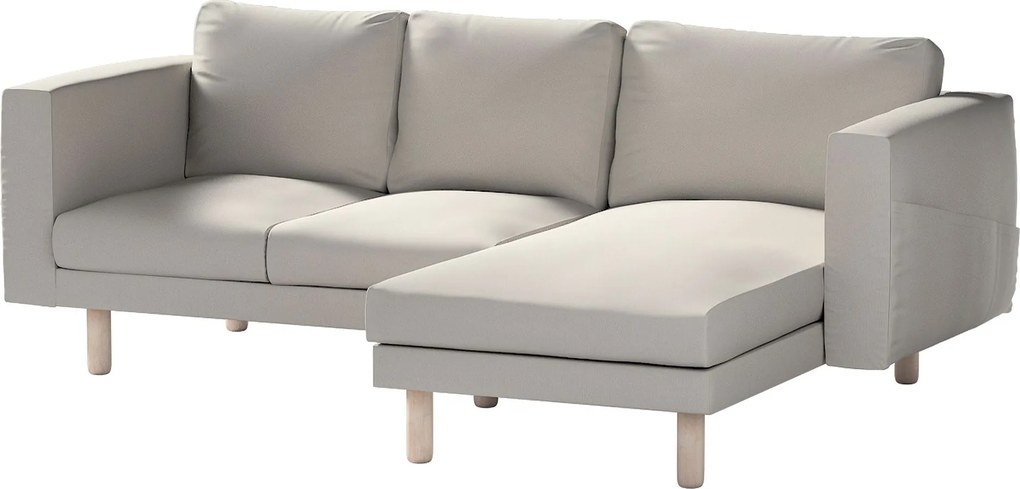Potah na pohovku IKEA Norsborg 3-místná se šezlongem barva šedá látka pletený vzor