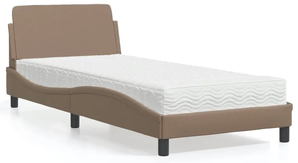 Postel s matrací Dover cappuccino 80 x 200 cm umělá kůže 3208301