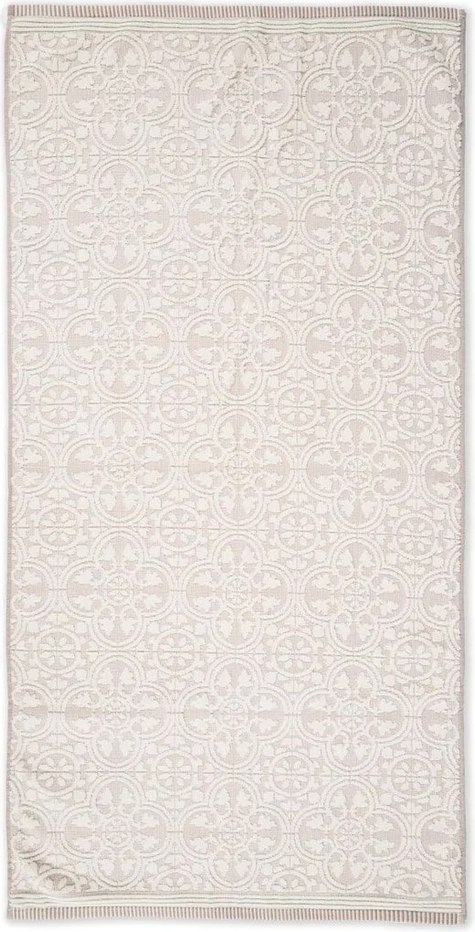 Pip Studio ručníky z bavlněného froté Tile de Pip, khaki (Luxusní ručníky z bavlněného froté v designu Tile de Pip barvě khaki)