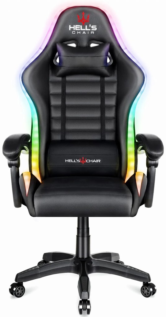 Herní židle HC-1003 LED RGB černá