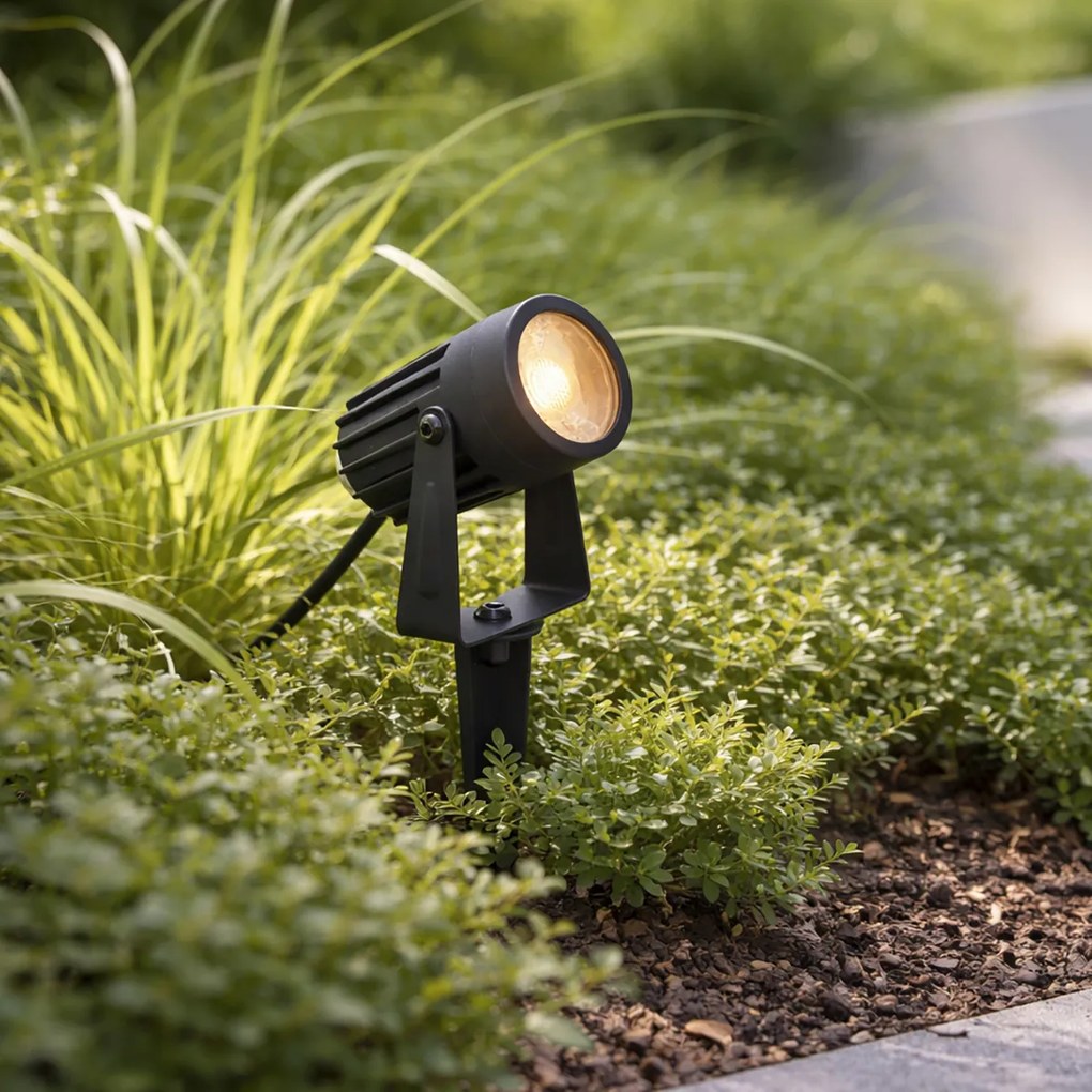 Moderní 12V bodové svítidlo černé vč. LED IP67 - Voltaire Pico