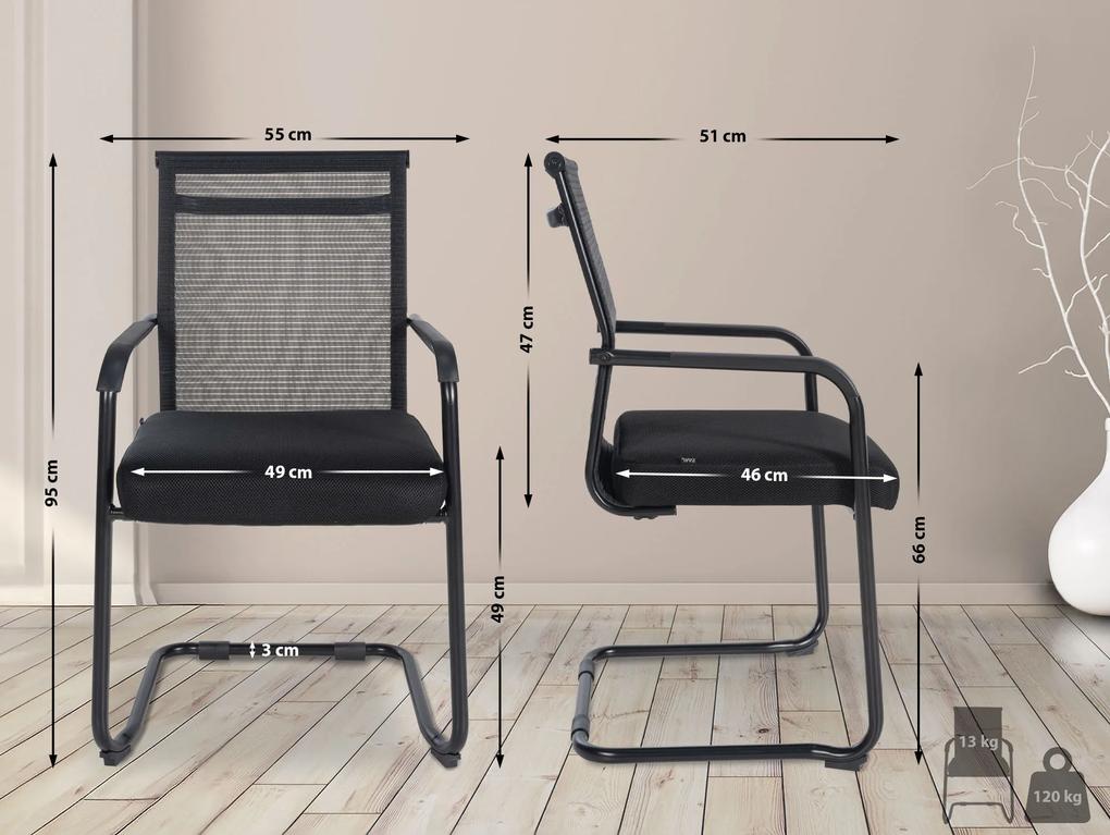 Kancelářské židle Heckmond - 2 ks | černé