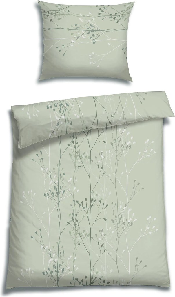Florella Měkké vzdušné mušelínové povlečení Sena Salbei Rozměr: 70x90 + 140x200 cm