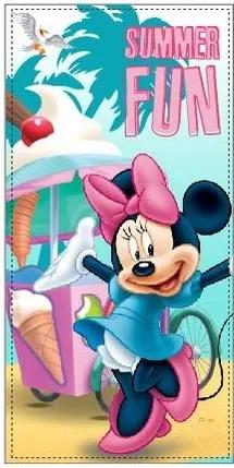 SUN CITY Osuška Minnie Mouse / ručník Minnie Mouse Summer fun II 70x140 bavlna velur