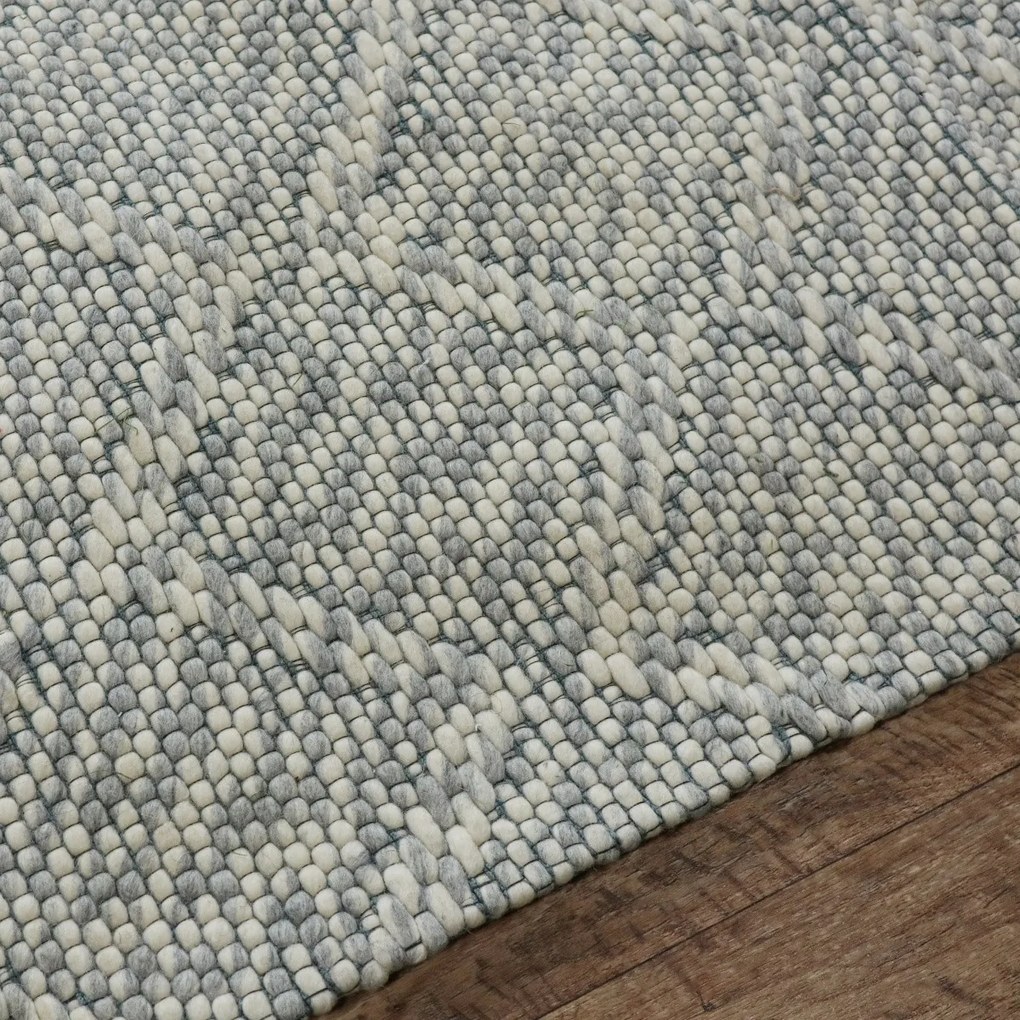 Asra, Kusový ručně tkaný koberec Woolen 4 Grey, 150x240, šedá, ložnice