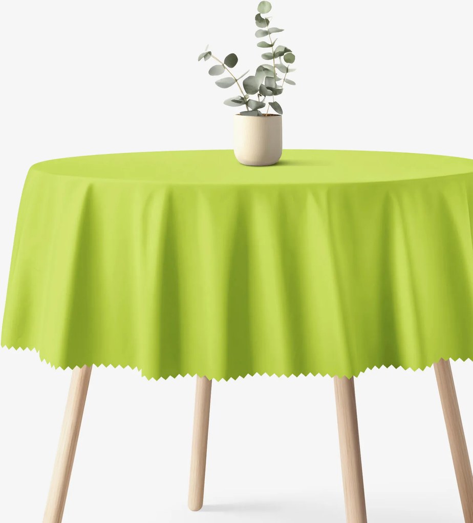 Goldea kulatý teflonový ubrus - zelený Ø 120 cm