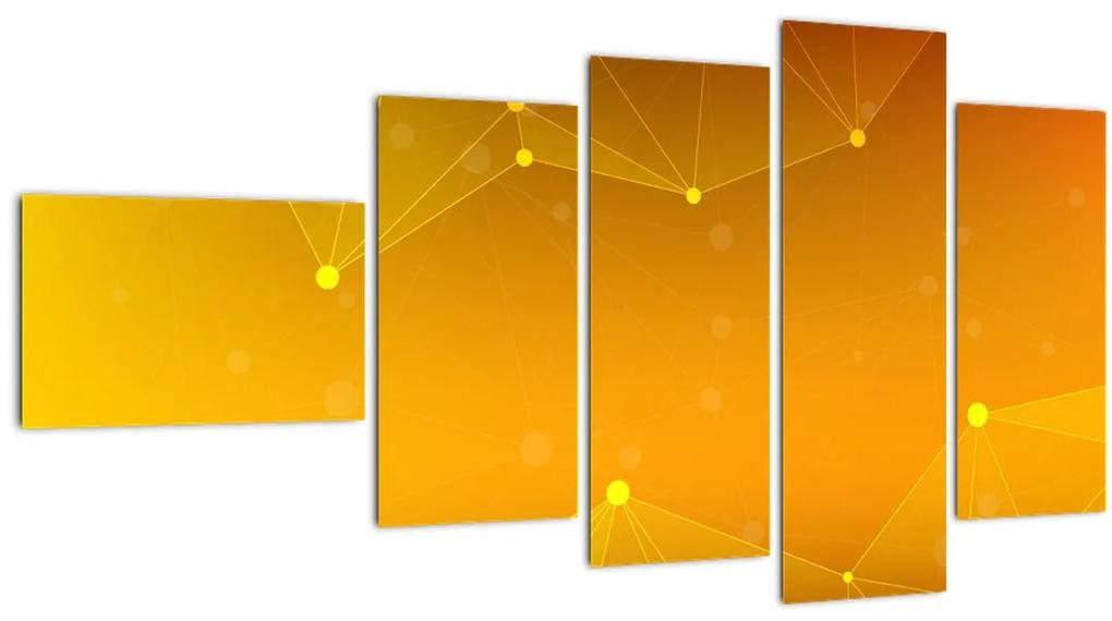Abstraktní žlutý obraz (110x60 cm), 40 dalších rozměrů