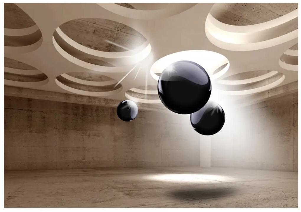 Murando DeLuxe Samolepicí 3D tapeta magnetické koule Beige Velikost (šířka x výška): 343x245 cm