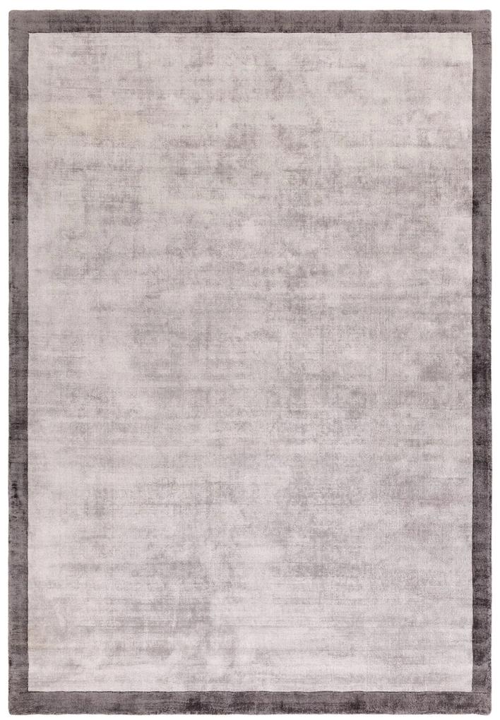 Černý  koberec Ife Border Charcoal Silver Rozměry: 200x290 cm