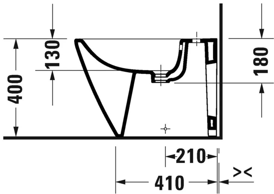 Duravit D-Neo - Stojící bidet 370 x 580 mm, bílá 2295100000