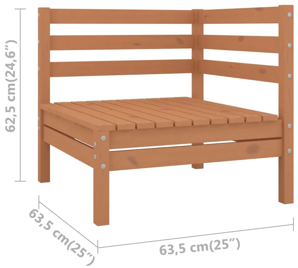 vidaXL Marketos Zahradní rohové pohovky 2 ks medově hnědé masivní borovice
