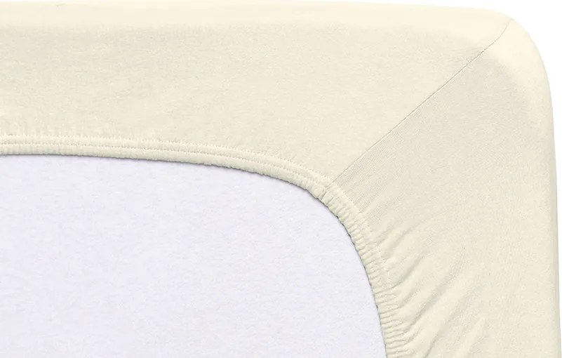 Florella Prostěradlo Avance Jersey Elastan Ivory, 180x200-220 cm