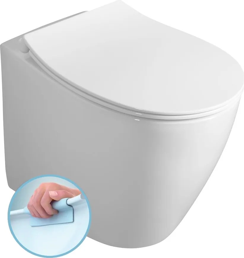 Isvea Isvea, SENTIMENTI WC mísa stojící, Rimless, 36x55cm spodní/zadní odpad, bílá, 10SM10004SV
