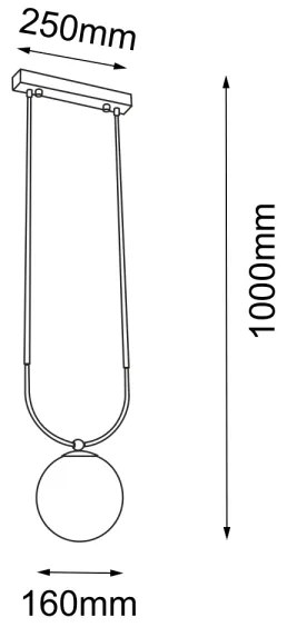 Amplex 8162 - Lustr na lanku BALOS 1xE14/15W/230V černá