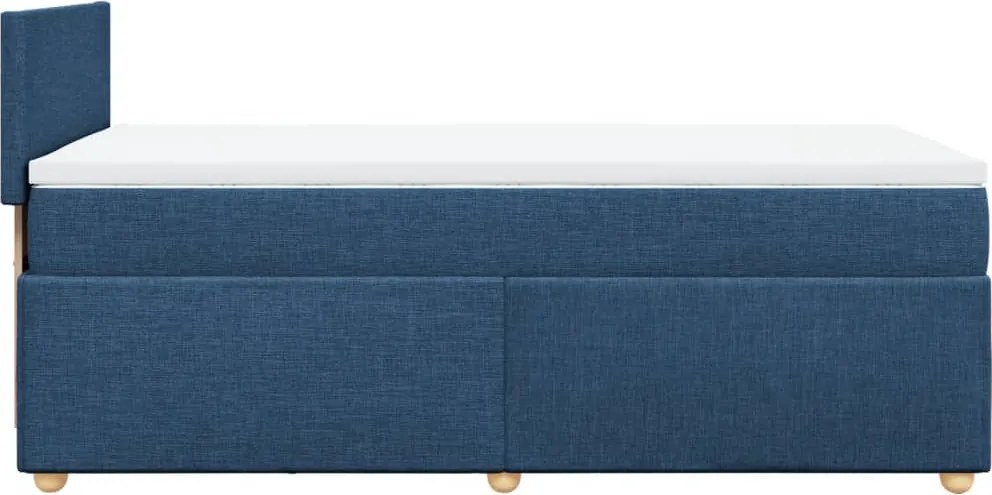 Box spring postel s matrací modrá 90x190 cm textil 3288834