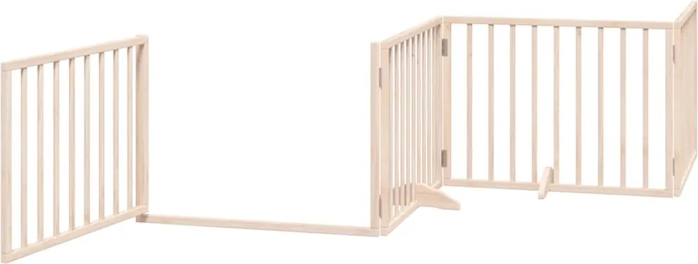 Zábrana pro psy s dvířky skládací 12 panelů 960 cm topol 3155556