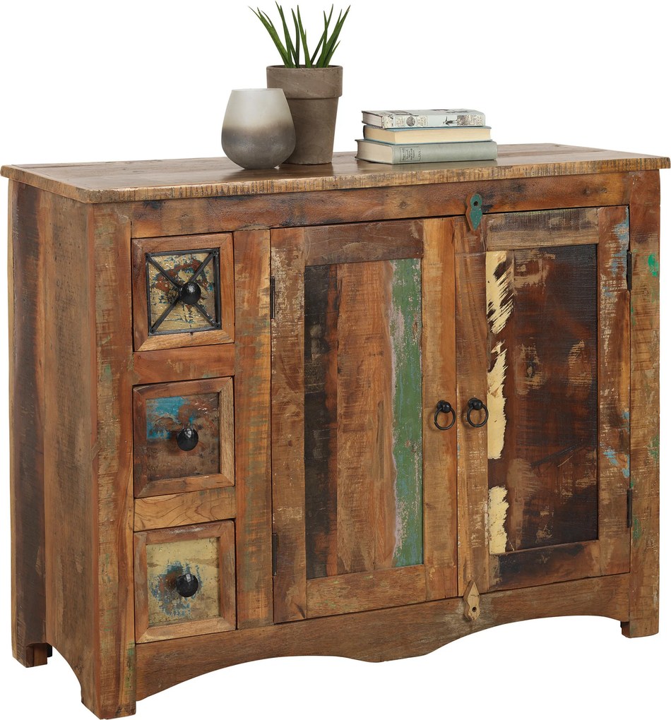 XXXLutz KOMODA, recyklované dřevo, vícebarevná, 110/85/40 cm Landscape - Široké komody - 000377002002