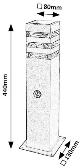 Rabalux 77026 - Venkovní lampa se senzorem ANKARA 1xE27/12W/230V IP44