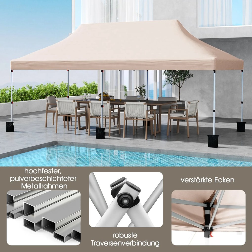 Costway Pavilon s taškou, skládací altán, výškově nastavitelný párty stan