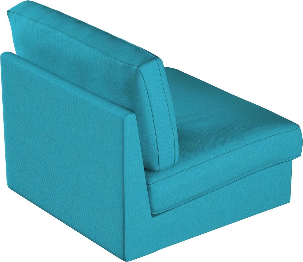 Potah na neskládací křeslo IKEA Kivik barva modrá látka pletený vzor
