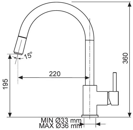 Dřezová baterie Sinks Mix 35 P, chrom