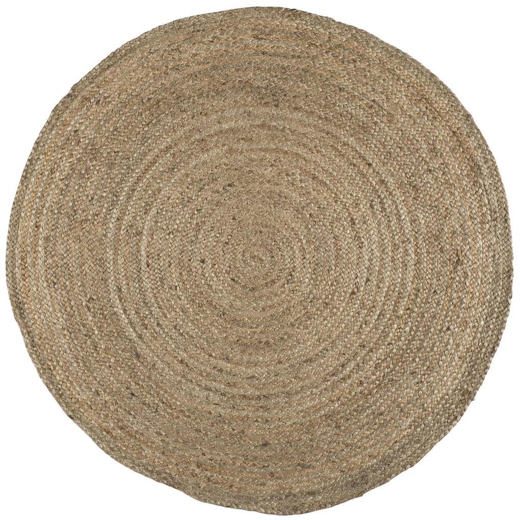 IB LAURSEN Kulatý jutový koberec Natural Jute 120 cm, přírodní barva