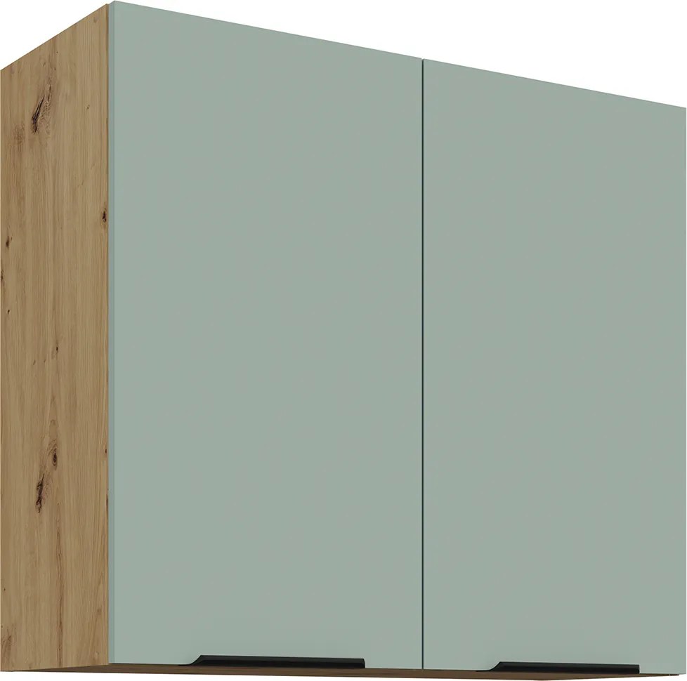 ARIA st | horní skříňka 80 G-72 2F policová | 80 cm | ANTI FINGERPRINT povrch | artisan/aquamarine