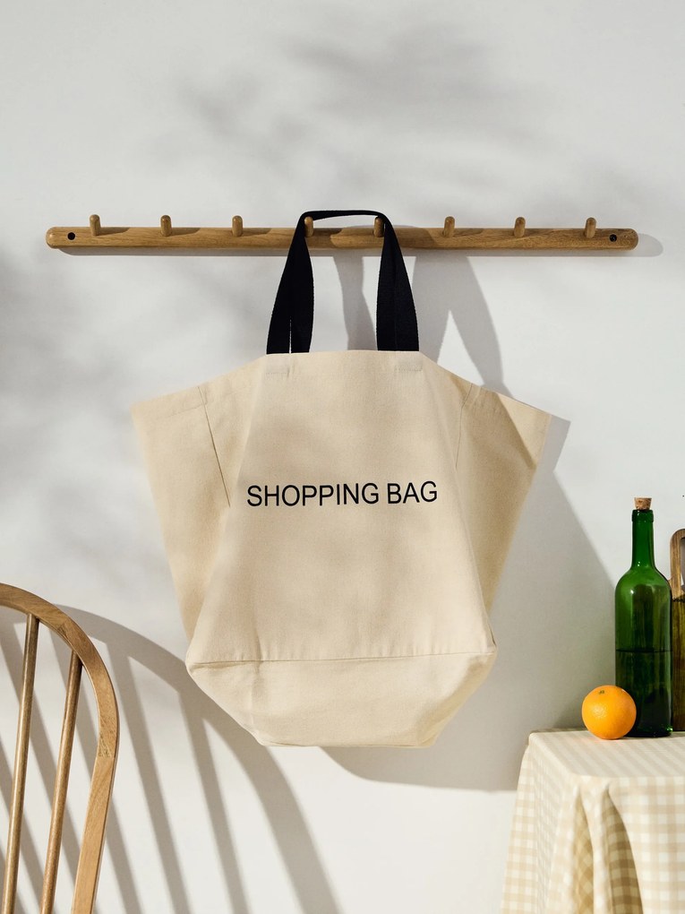 Sinsay - Bavlněná shopper taška s nápisem - krémová